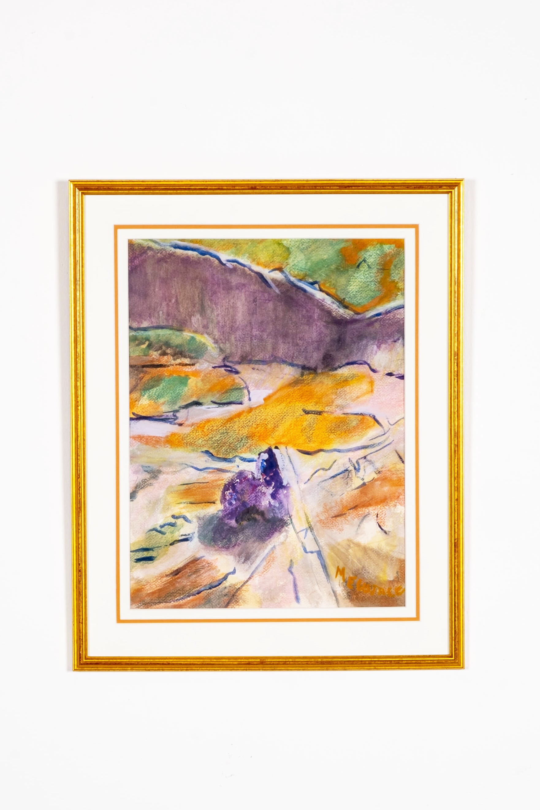 Purple and Gold Landscape, Gold Frame – Bonne Choice