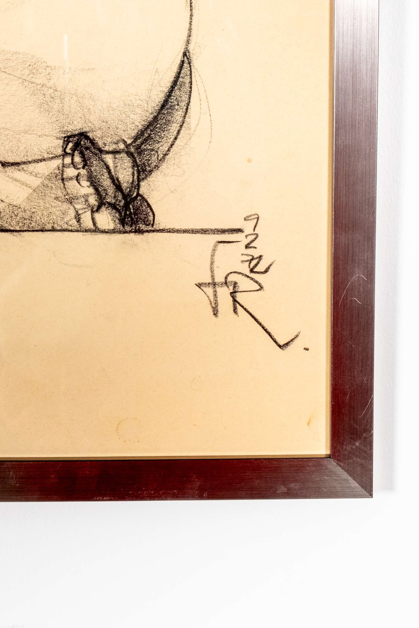 Framed Anonymous Figure Drawing by Elda Hauber Krauskopf | Bonne Choice