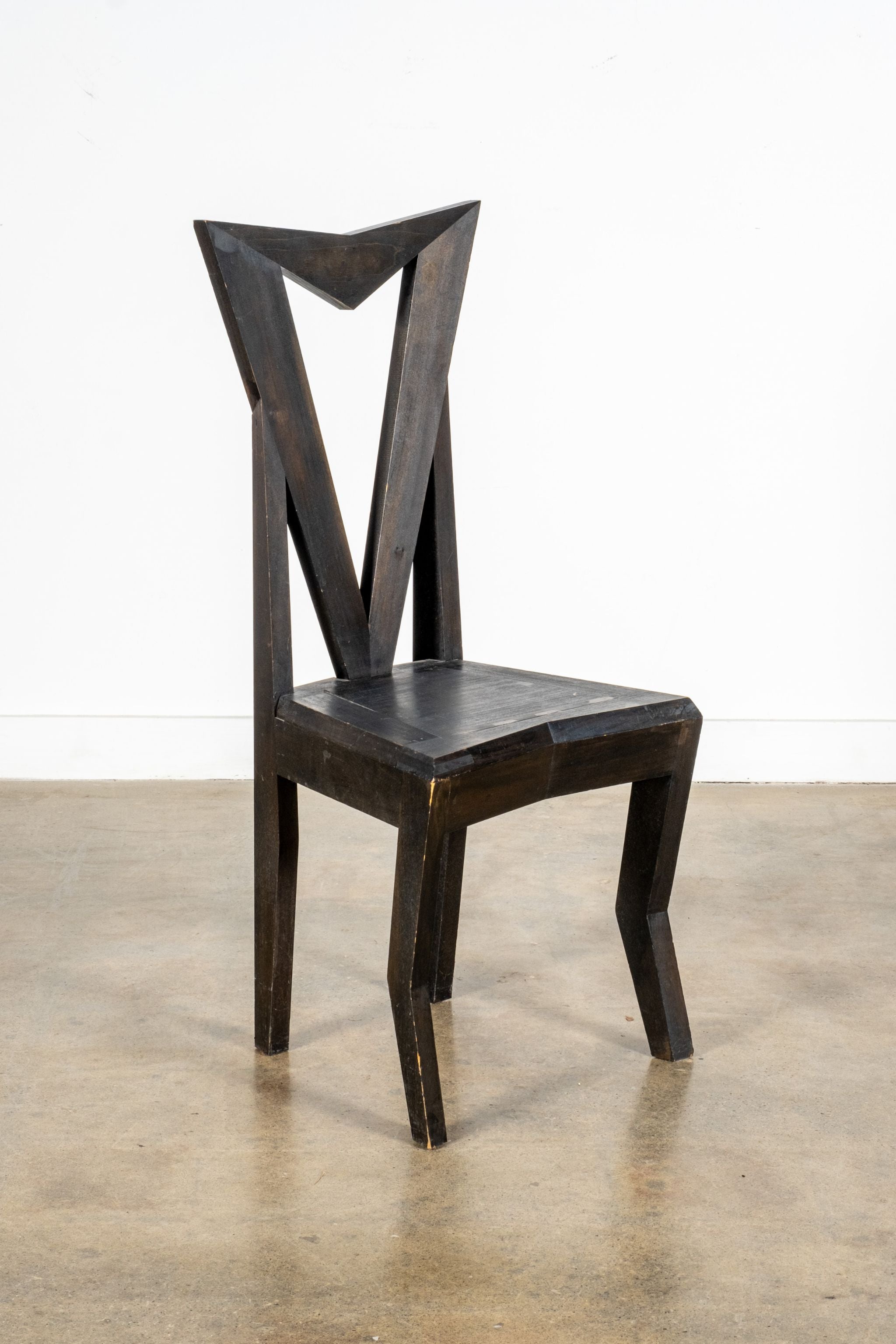 Cubist Wood Chair, Open Back | Bonne Choice