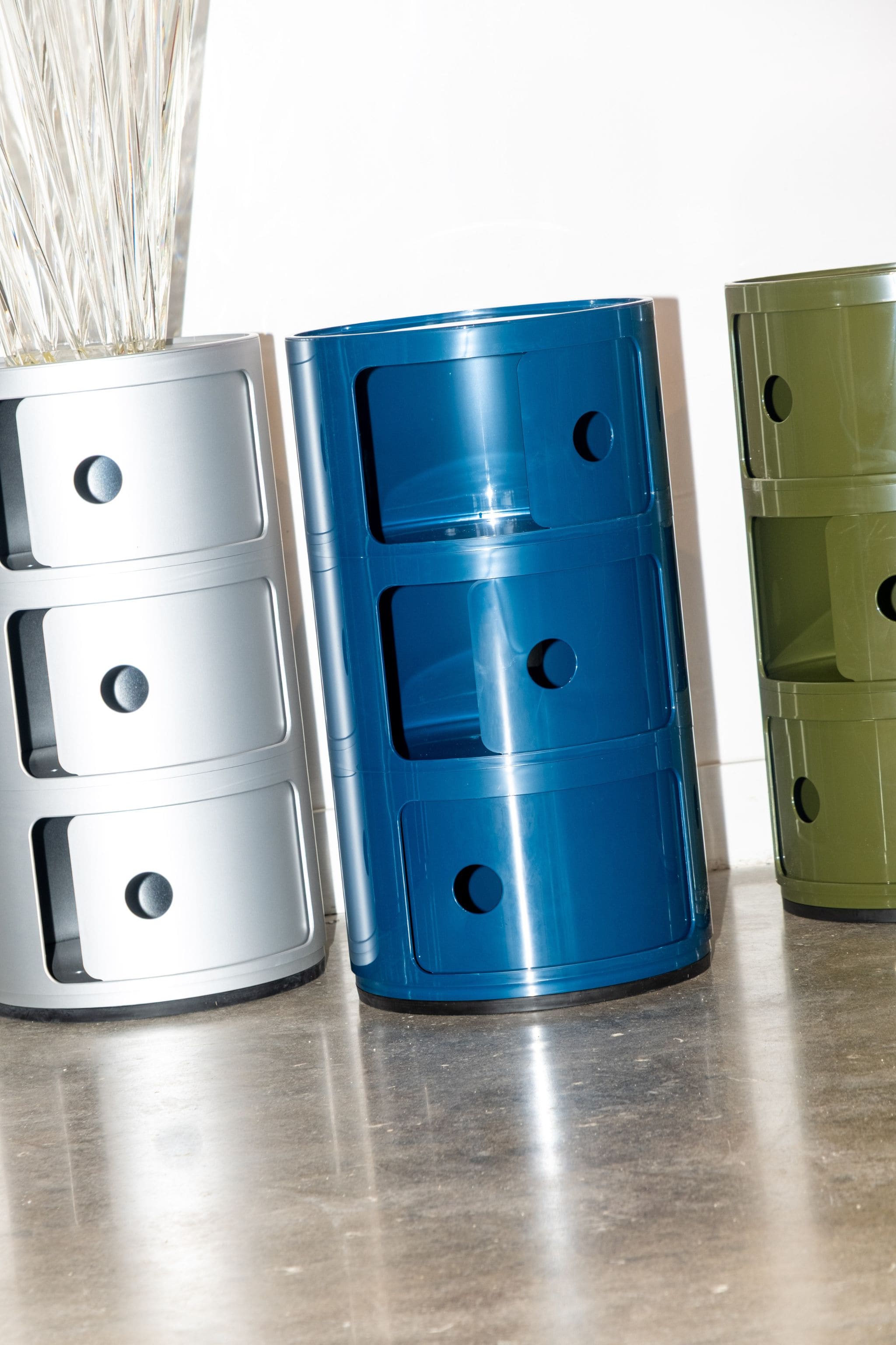 Kartell Componibili, 3 Elements, Blue | Bonne Choice