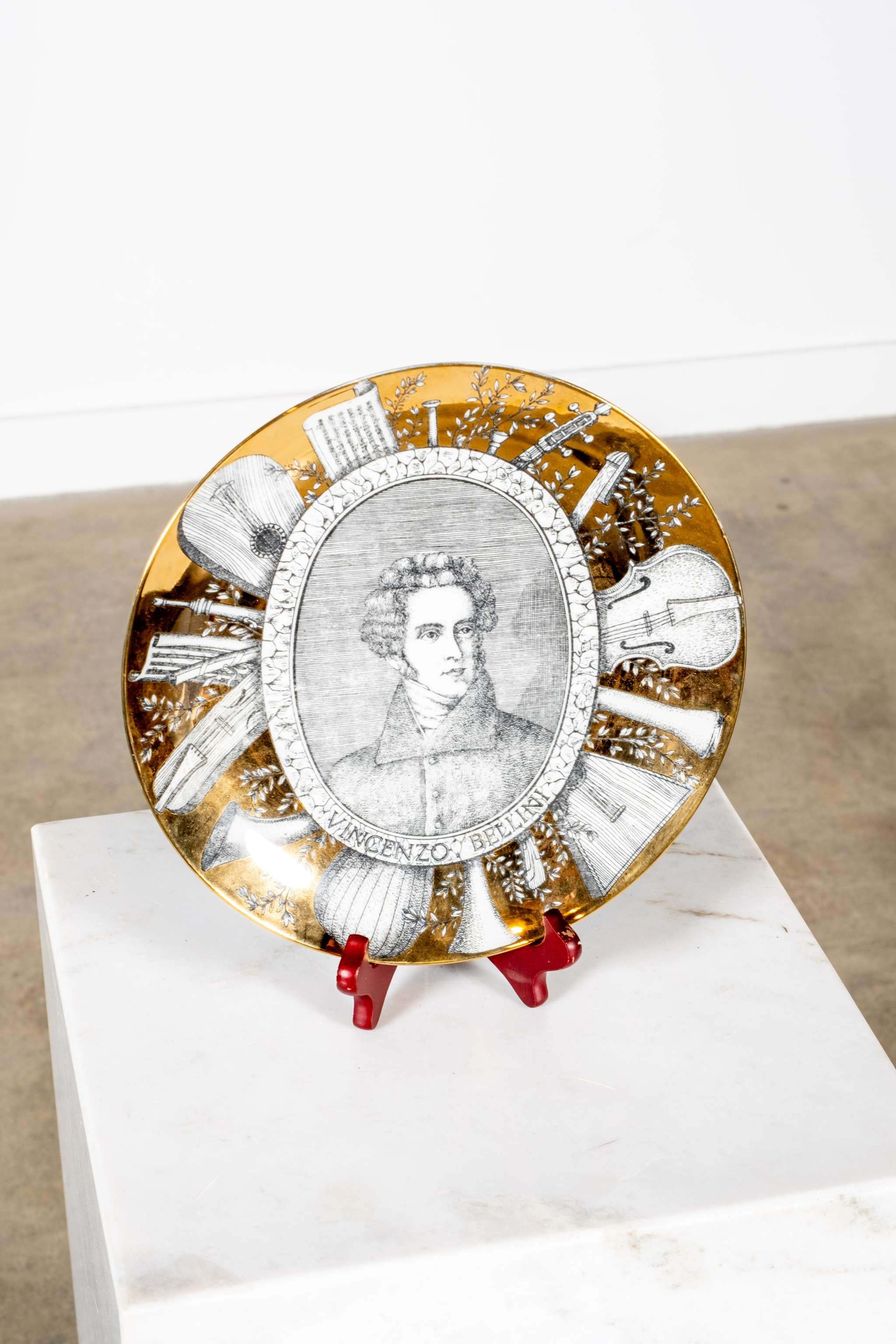 Fornasetti “Vincenzo Bellini” Plate, "Grandi Maestri" Series | Bonne Choice
