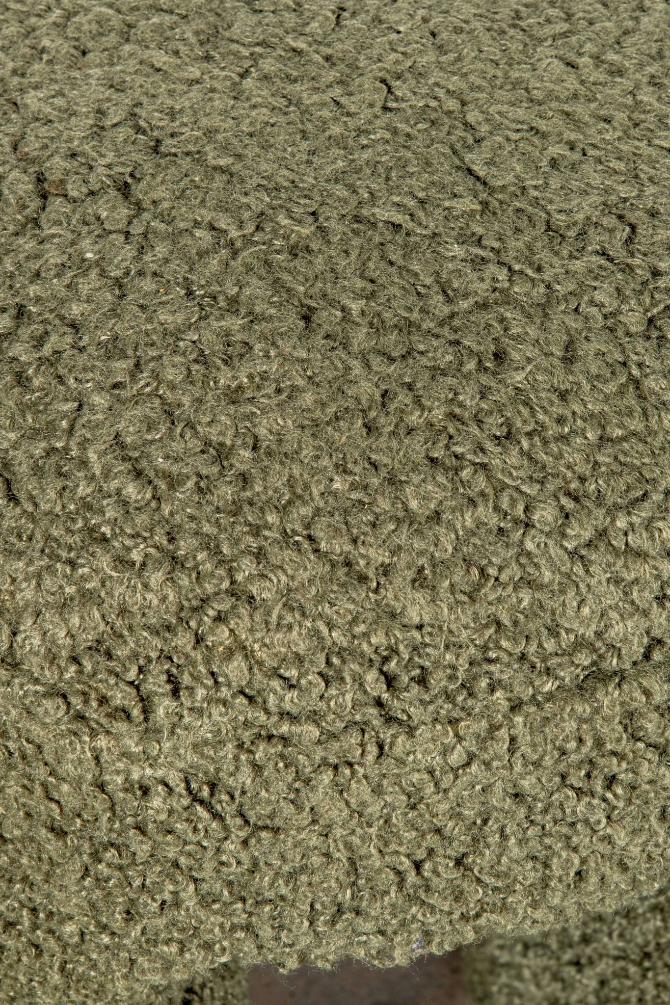 Olive Green Boucle Stool | Bonne Choice
