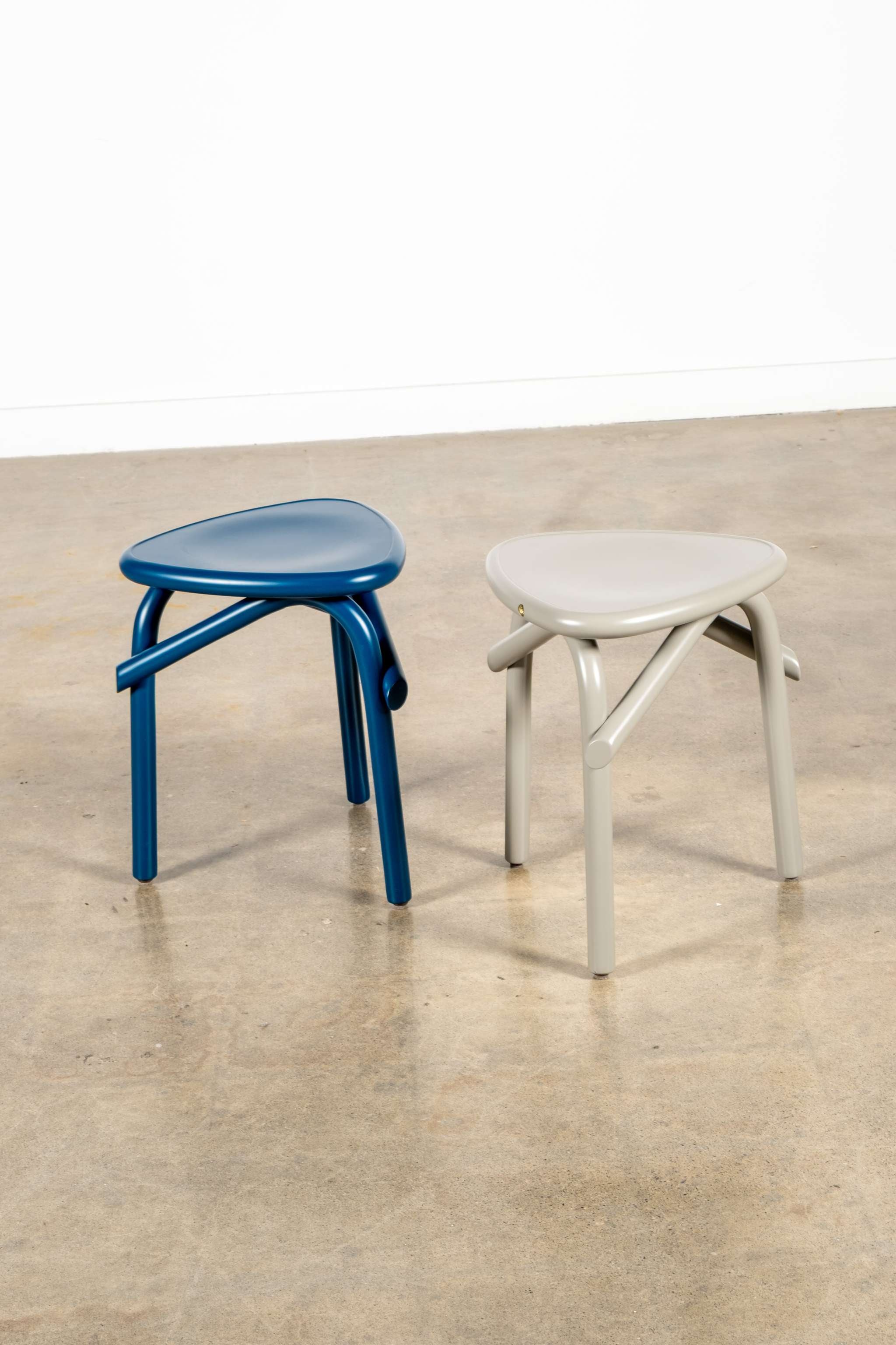 Ocean Blue Trio Stool, Short by Martino Gamper for Wiener GTV Design ...