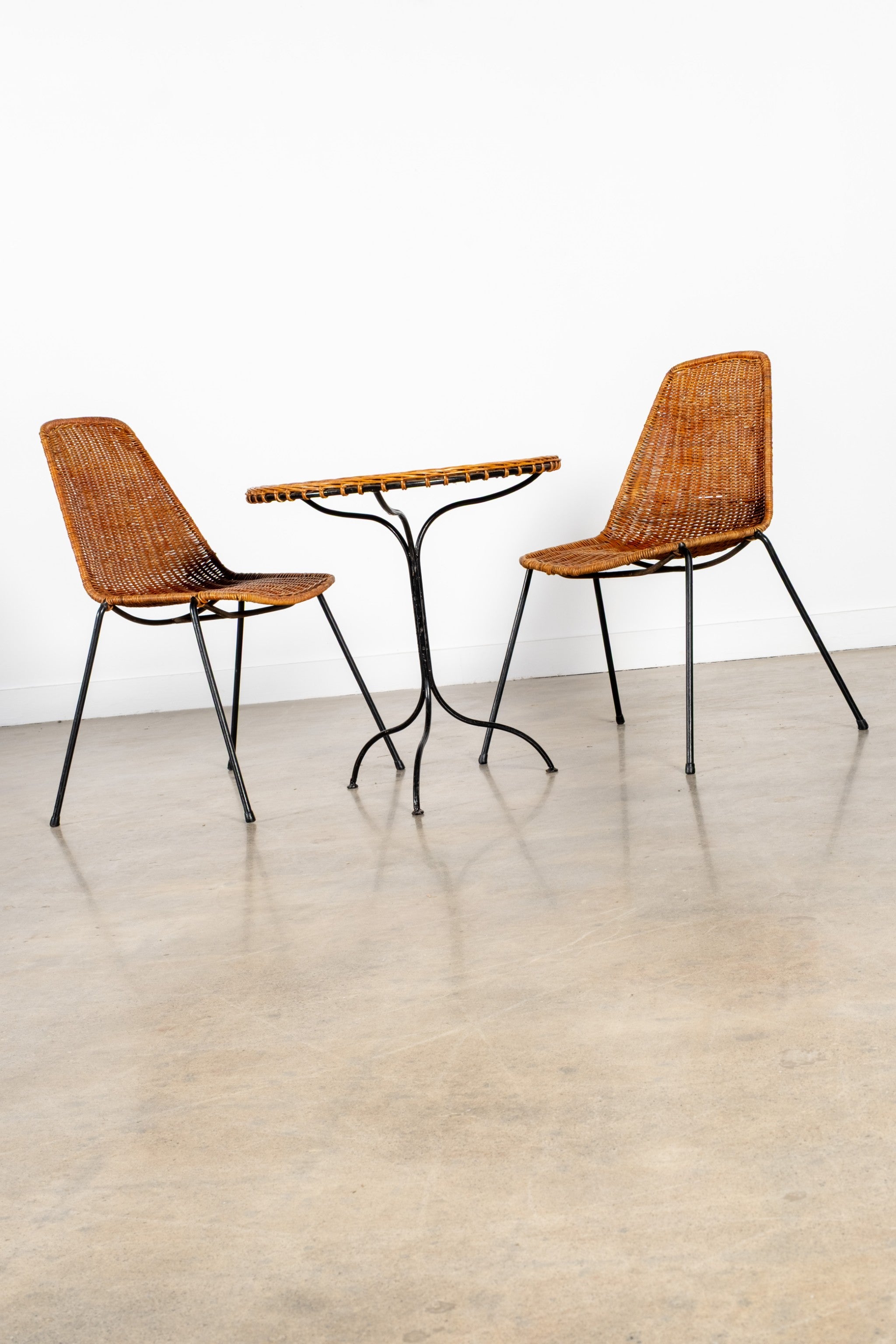 Wicker Side Table and Chairs Set | Bonne Choice