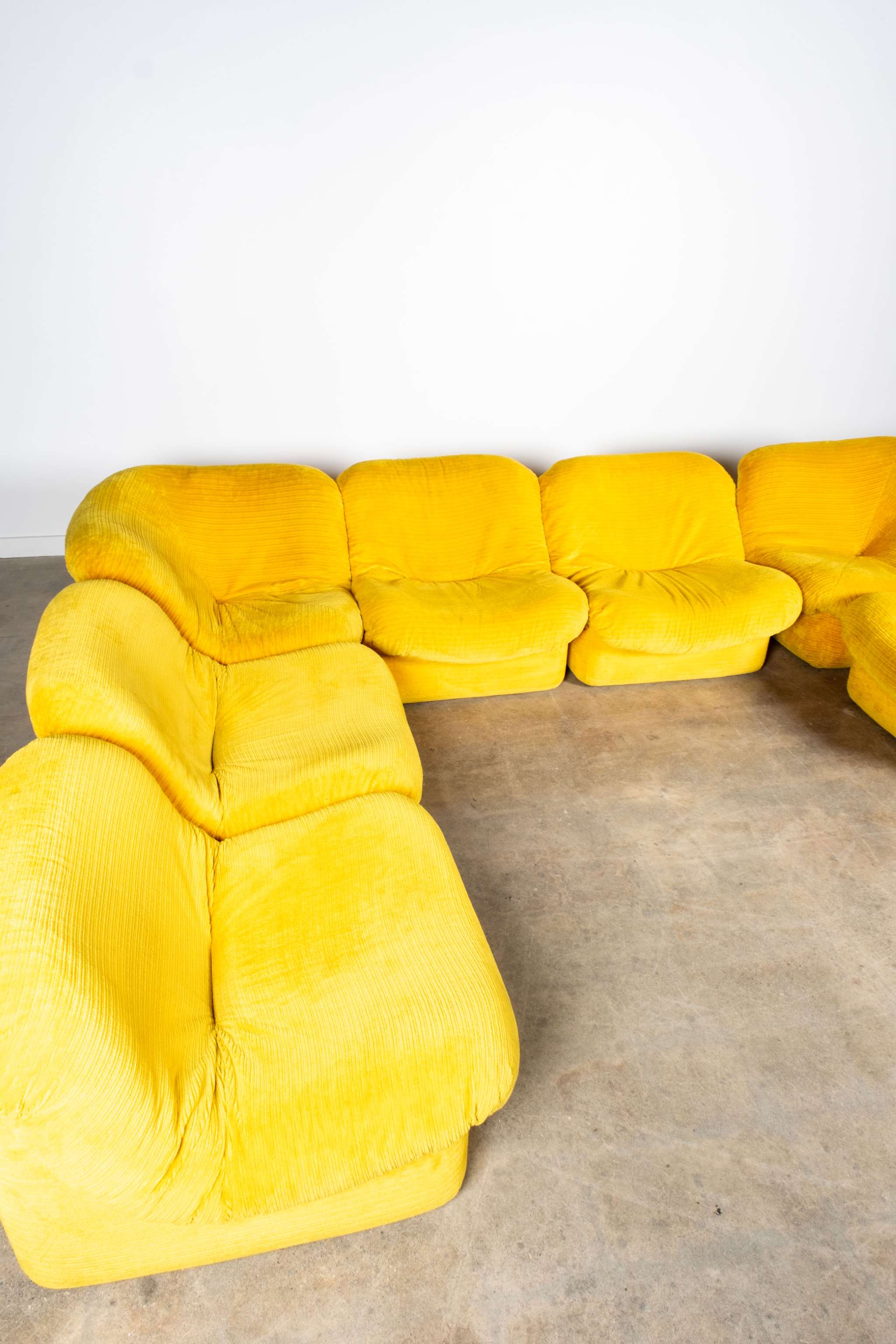 Yellow "Patate" 7-Piece Modular Sofa by Airborne | Bonne Choice
