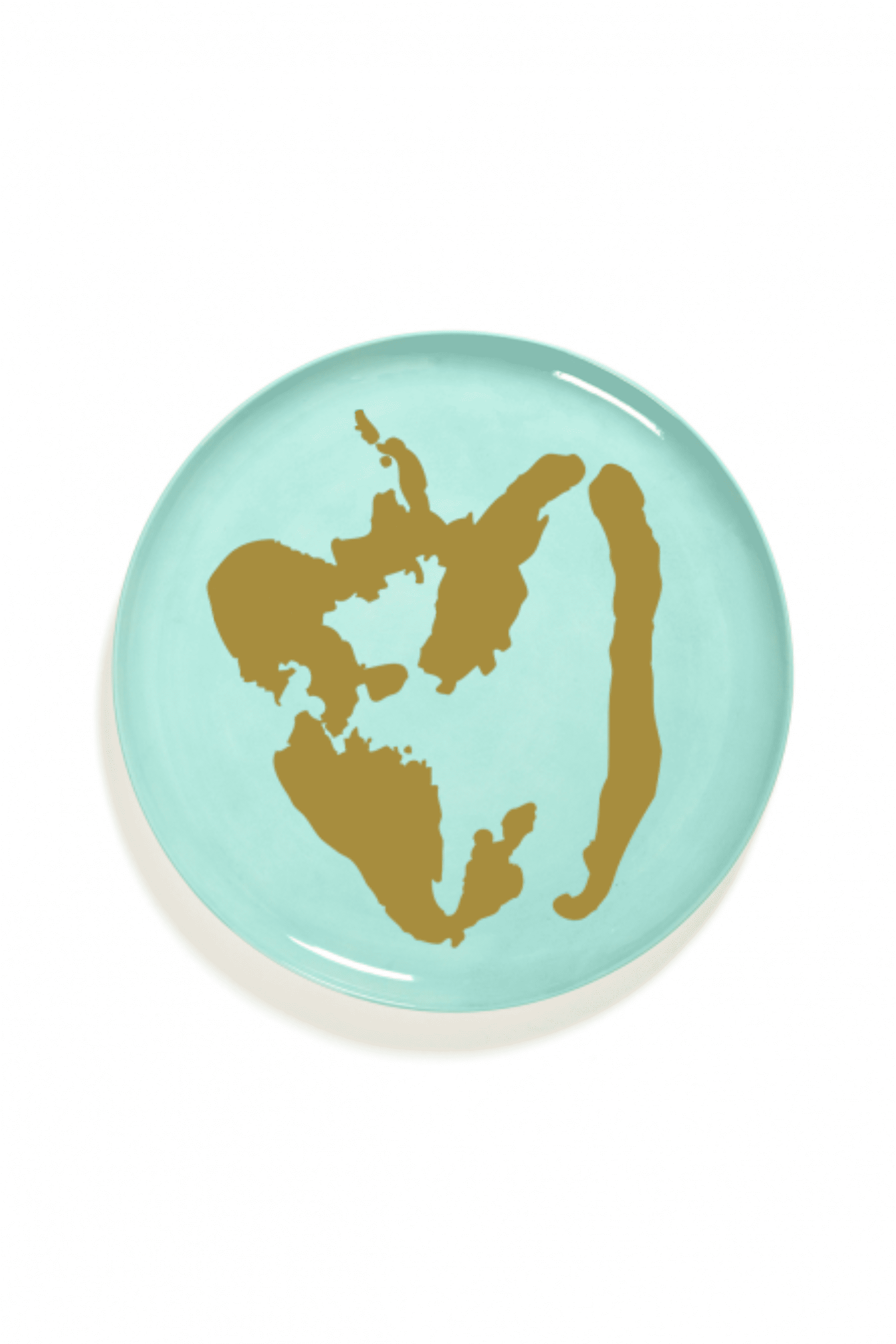 Serving Plate, Azure with Gold Pepper Ottolenghi Serax | Bonne Choice